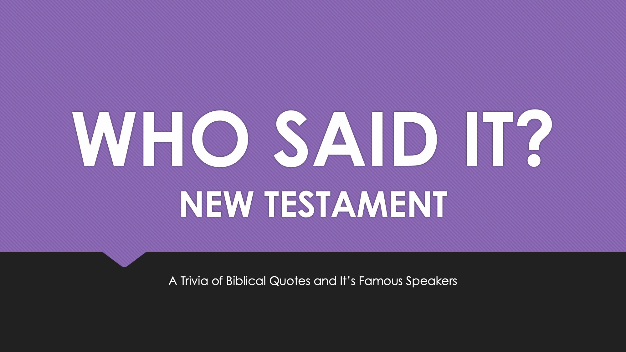 Bible Game for Zoom WHO SAID IT New Testament Edition Instant Digital ...