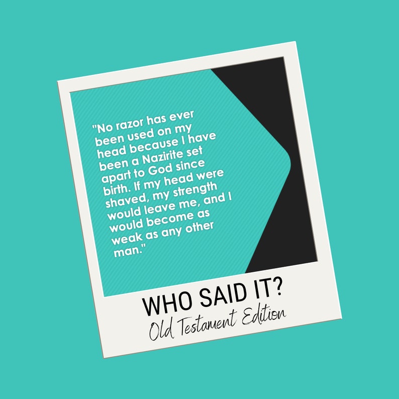 Bible Game for Zoom WHO SAID IT Old Testament Edition Instant File ...