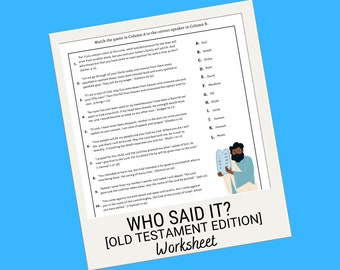 Bible Game for Zoom WHO SAID IT Old Testament Edition Instant File ...