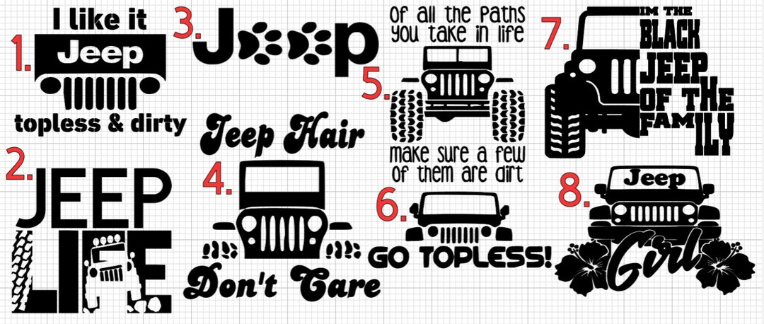 Jeep Decals, Vinyl Stickers, Bumper Stickers, Car Decals, Custom ...