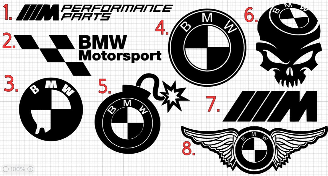 BMW Motorsport Decals, Car Logo Sticker, Bumper Sticker, Vinyl Car ...