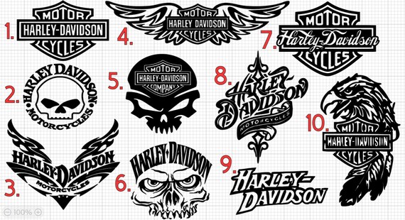 Harley Davidson Decals Car Decal Motorcycle Sticker Biker - Etsy