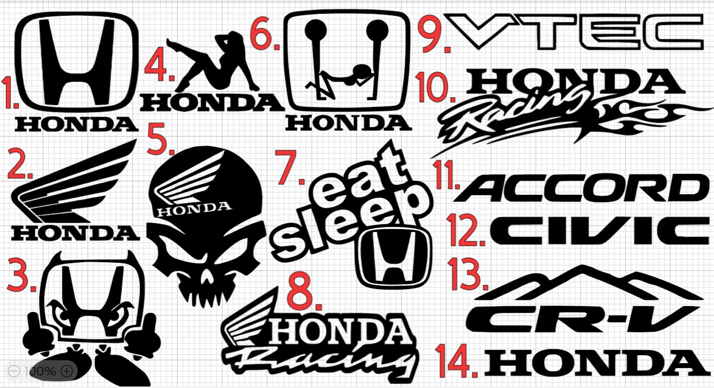 JDM Honda Car Decals Honda Racing Honda Accord Sticker - Etsy Canada