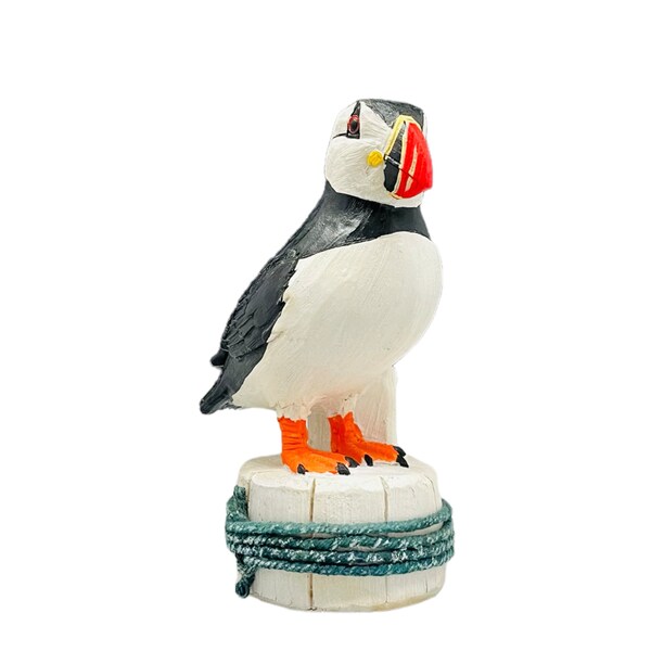 Wooden Puffin Figurine - Etsy UK