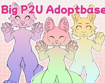 P2U, Adoptable Base, Chibi, Furry, Fursona, - Etsy.de