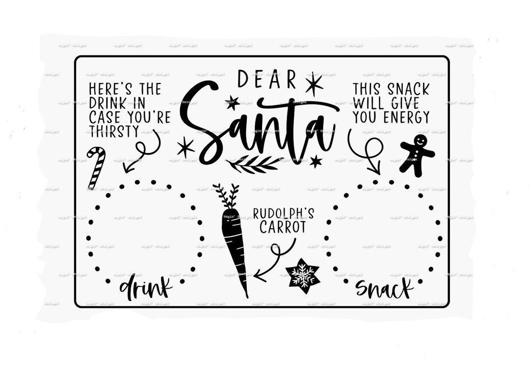 Dear Santa Tray SVG Cut File - Etsy