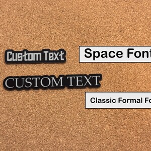Custom Engraved Car Name Emblem Badge - Black With Gray- Customized ...