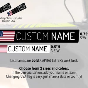 Custom Bike Name Stickers (4x, 2 Pair) Personalized Waterproof Vinyl ...