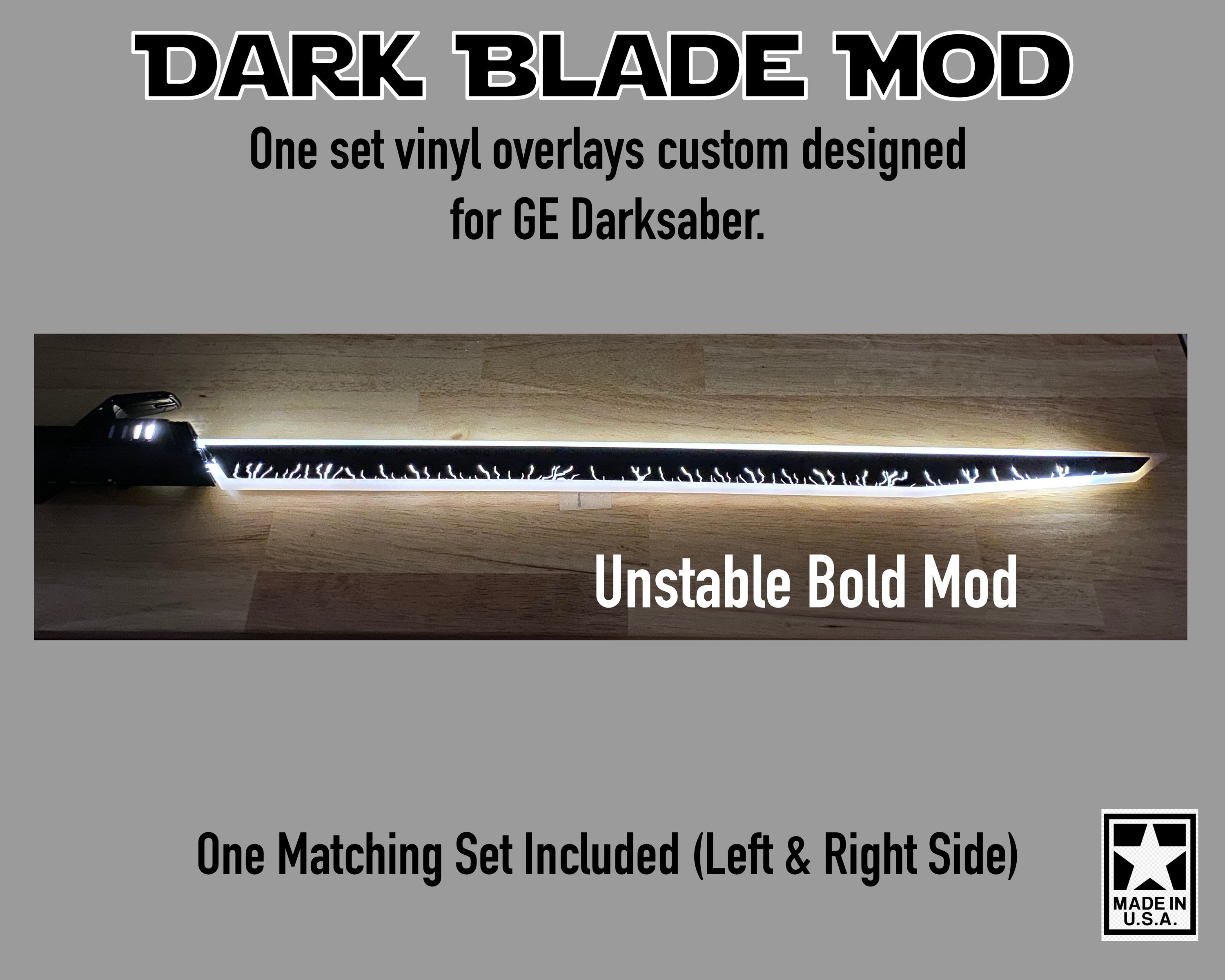 Dark Blade Mod: Custom Vinyl Overlay Mod for GE Darksaber - Etsy Australia