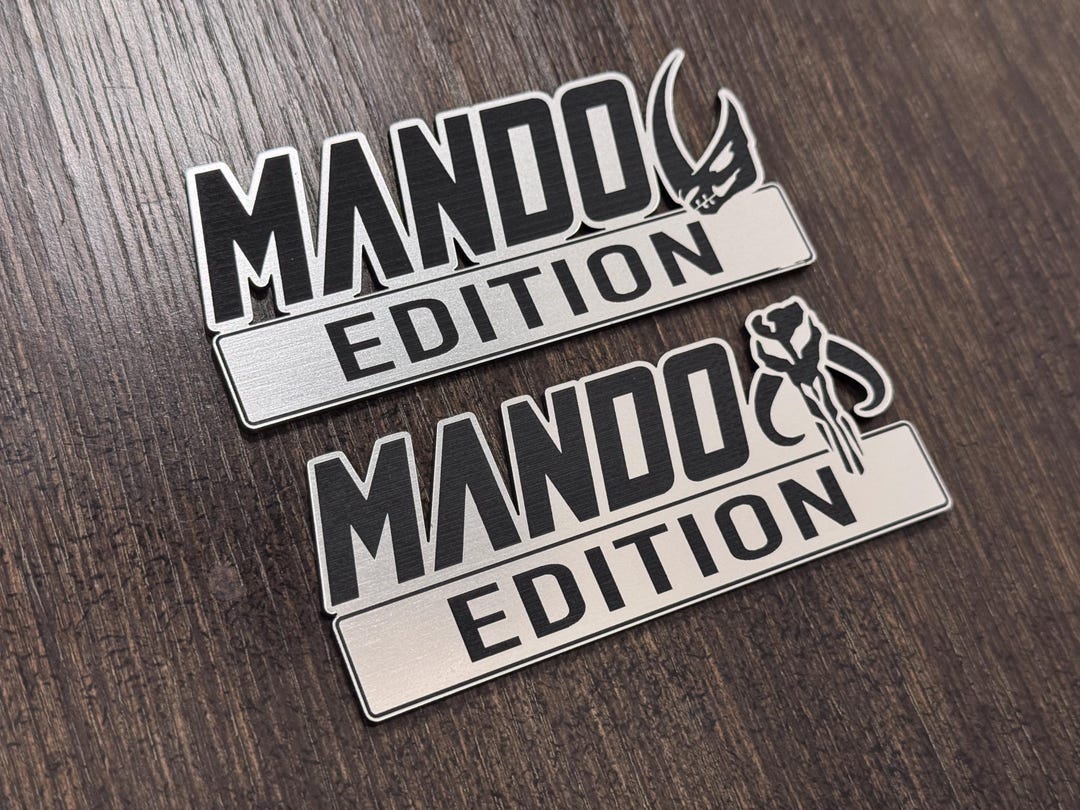 MANDO EDITION Laser Engraved Car Emblem Badge - Etsy