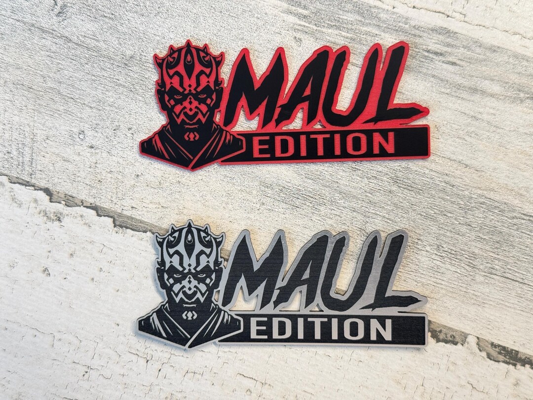 MAUL EDITION Laser Engraved Car Emblem: UV Resistant Badge - Etsy