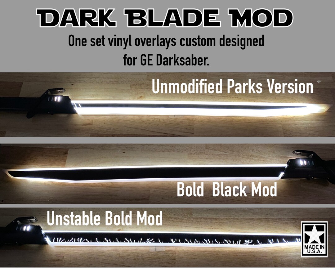 Darksaber Blade Vinyl Overlay Mod: Bold Black or Unstable - Etsy