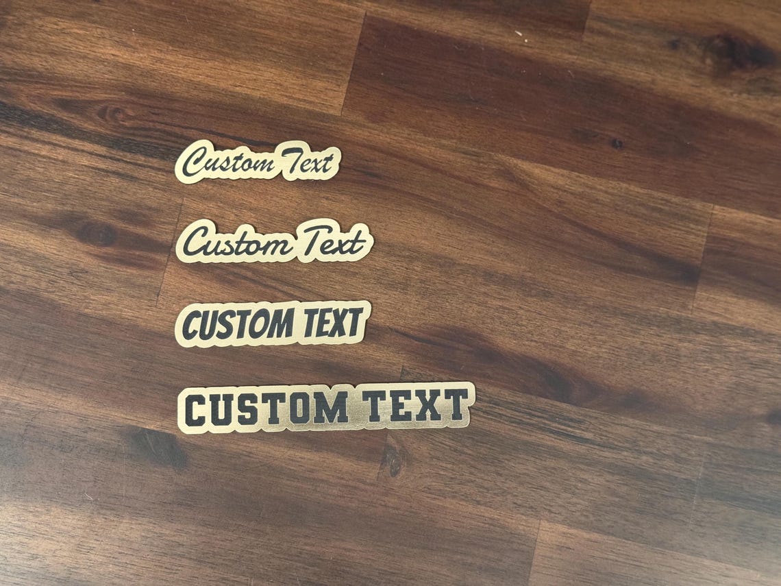 Custom Engraved Car Emblem: Brushed Gold Personalized Name Badge - Etsy