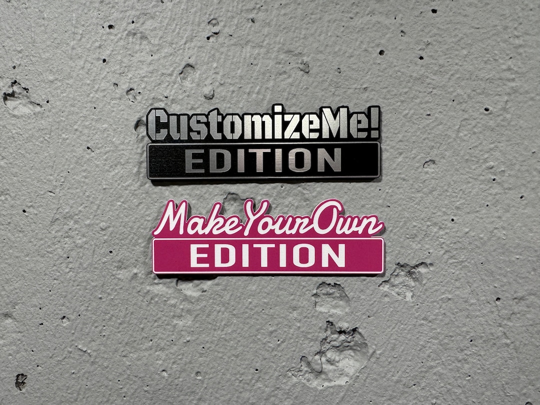 Custom EDITION Badge - Personalizable & Laser Cut With Car-safe ...