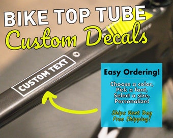 Bike Top Tube Decal - Etsy