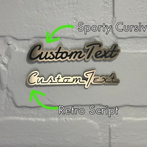Custom Engraved Car Emblem: Brushed Gold Personalized Name Badge - Etsy