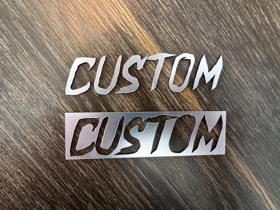 Custom Car Name Emblem Badge - Customized Text Names! AGRESSIVE FONT ...