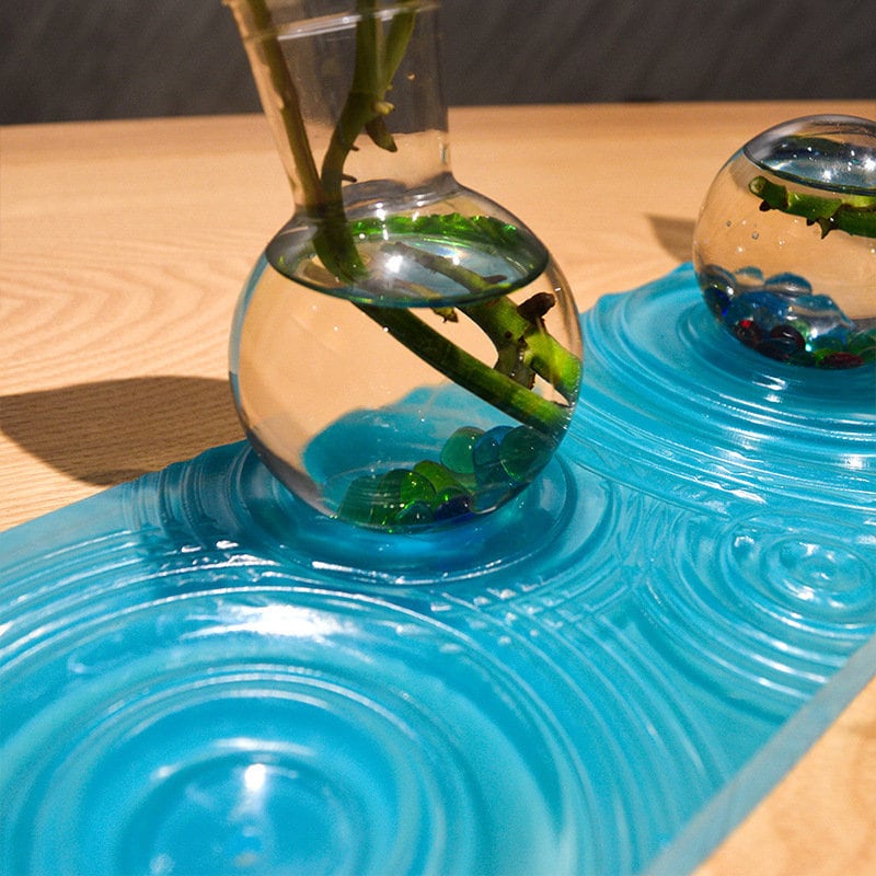 Geometric Ripple Tray Mold-water Ripple Tray Resin Mold-vase Tray Mold ...