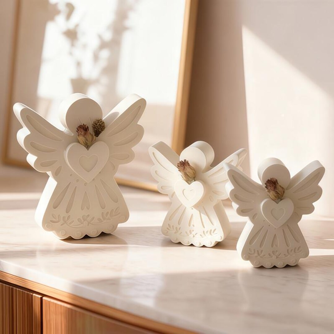 Nordic Angel Girl Silicone Mold-heart Angel Resin Mold-fairy Girl ...