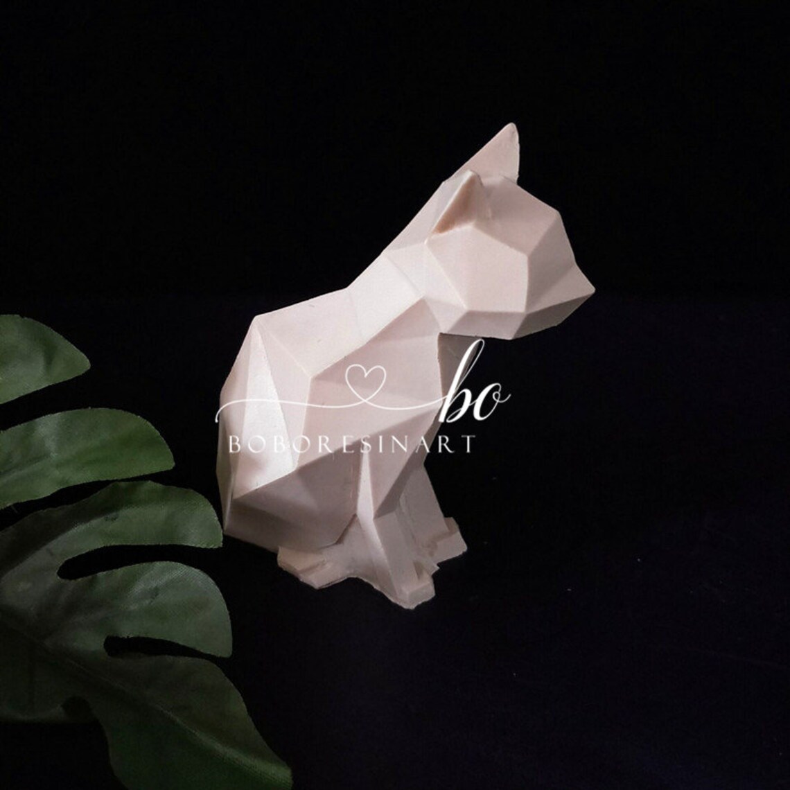 Geometric 3D Cat Silicone Mold-cartoon Cat Resin Mold-cat - Etsy