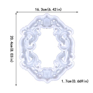 Oval Photo Frame Silicone Mold-nordic Photo Frame Resin Mold-family ...