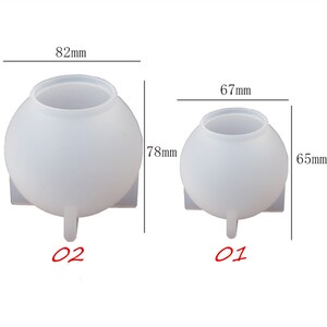 3D Sphere Resin Silicone Mold-crystal Sphere Mold-sphere Lamp Mold ...