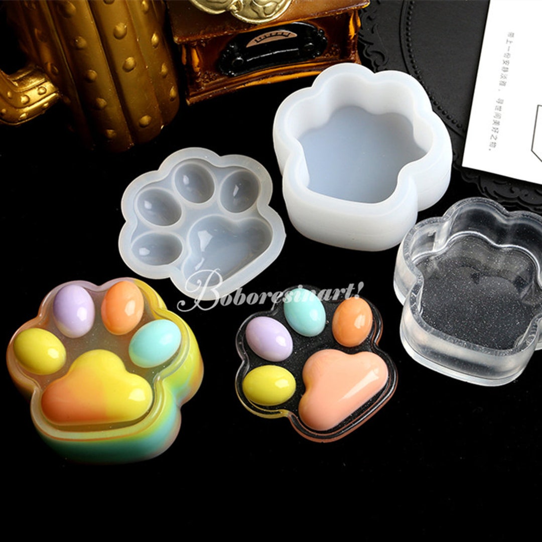 Cat Paw Box Silicone Mold-cat Paw Storage Box Mold-cat Paw Resin Mold ...