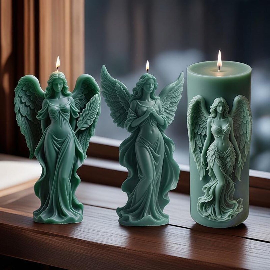 Angel Girl Candle Silicone Mold-angel Fairy Candle Mold-angel Pillar ...