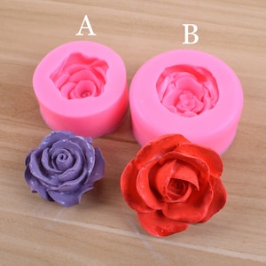 3D Rose Silicone Mold-rose Flower Plaster Mold-rose Fondant Mold-rose ...