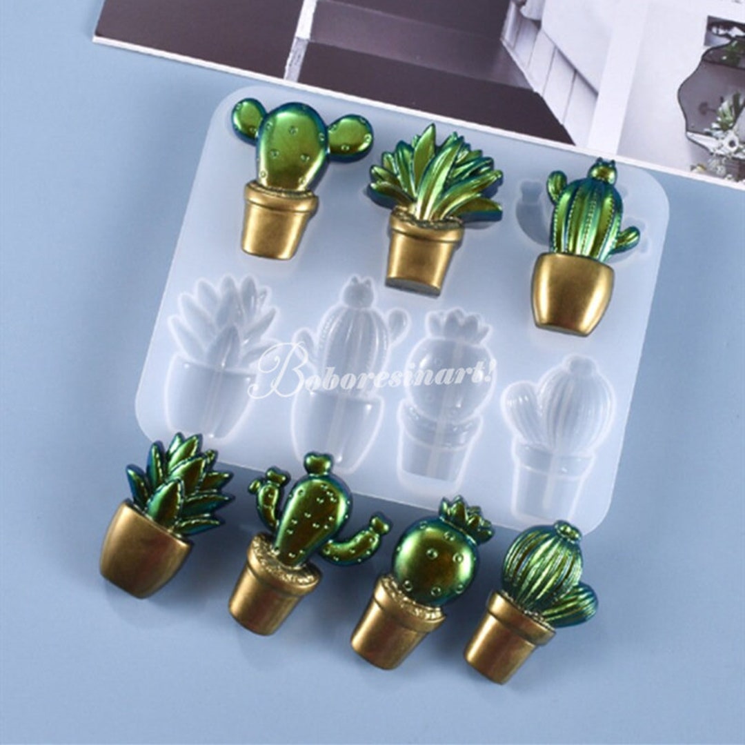 Cute Cactus Silicone Mold-cactus Resin Mold-cactus Earrings Mold ...
