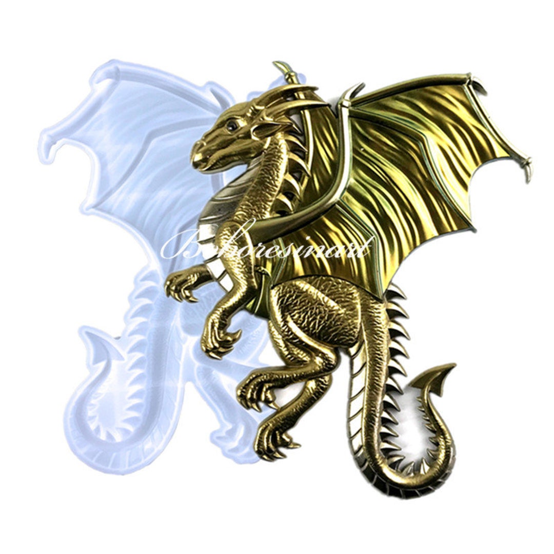 Large Dragon Silicone Mold-flying Dragon Resin Mold-dragon Wings Mold ...
