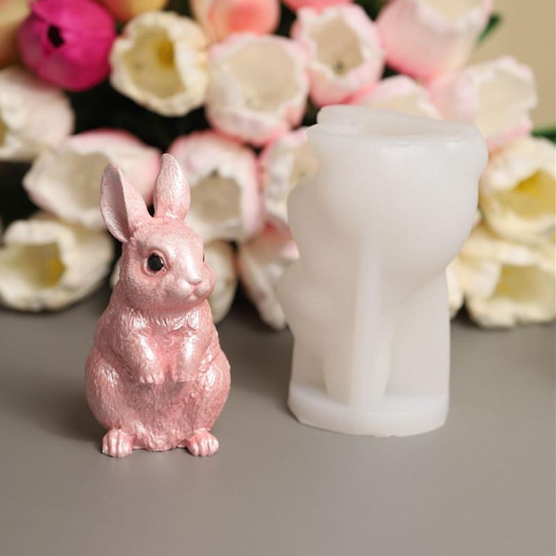 Lucky Rabbit Silicone Mold-cute Rabbit Resin Mold-easter Bunny Candle ...