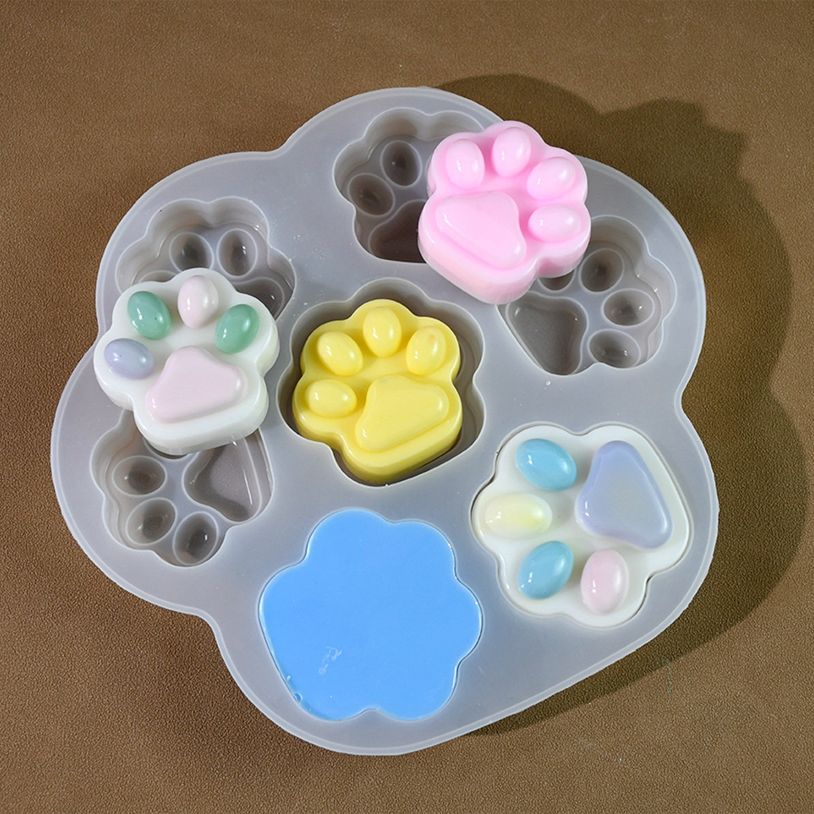 Cat Paw Resin Silicone Mold-cute Cat Paw Keychain Mold-animal Paw Print ...