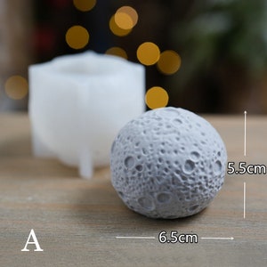 3D Moon Earth Silicone Mold-concrete Globe Mold-moon Sphere Candle Mold ...