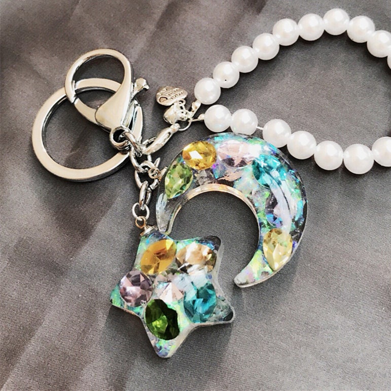 Shiny Star Moon Silicone Mold-star Moon Resin Mold-star Moon Keychain ...