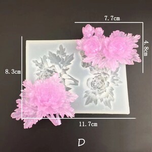 Beautiful Flower Silicone Mold-flower Resin Mold-rose Flower Mold-peony ...