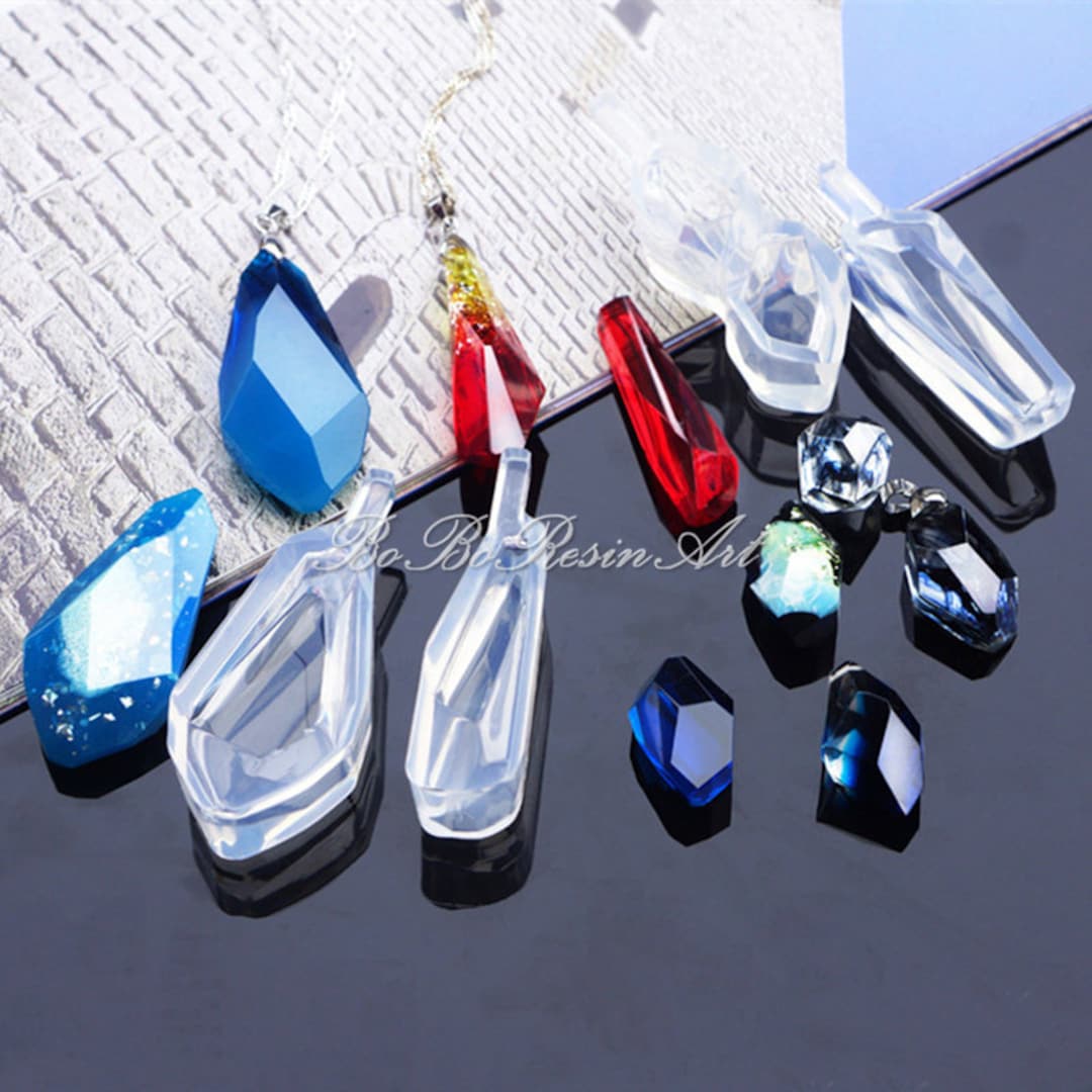 Geometric Gem Silicone Mold-crystal Gem Resin Mold-gemstone Necklace ...