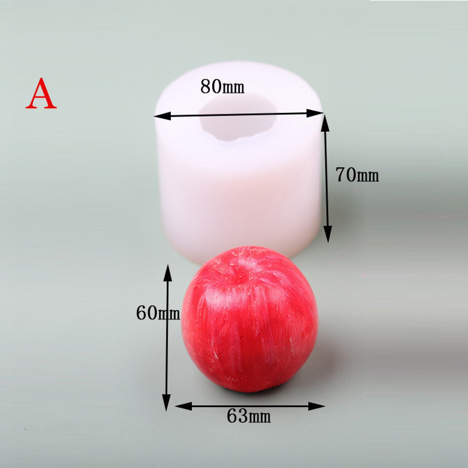 2 Styles Apple Silicone Mold-fruit Apple Candle Mold-christmas Apple ...