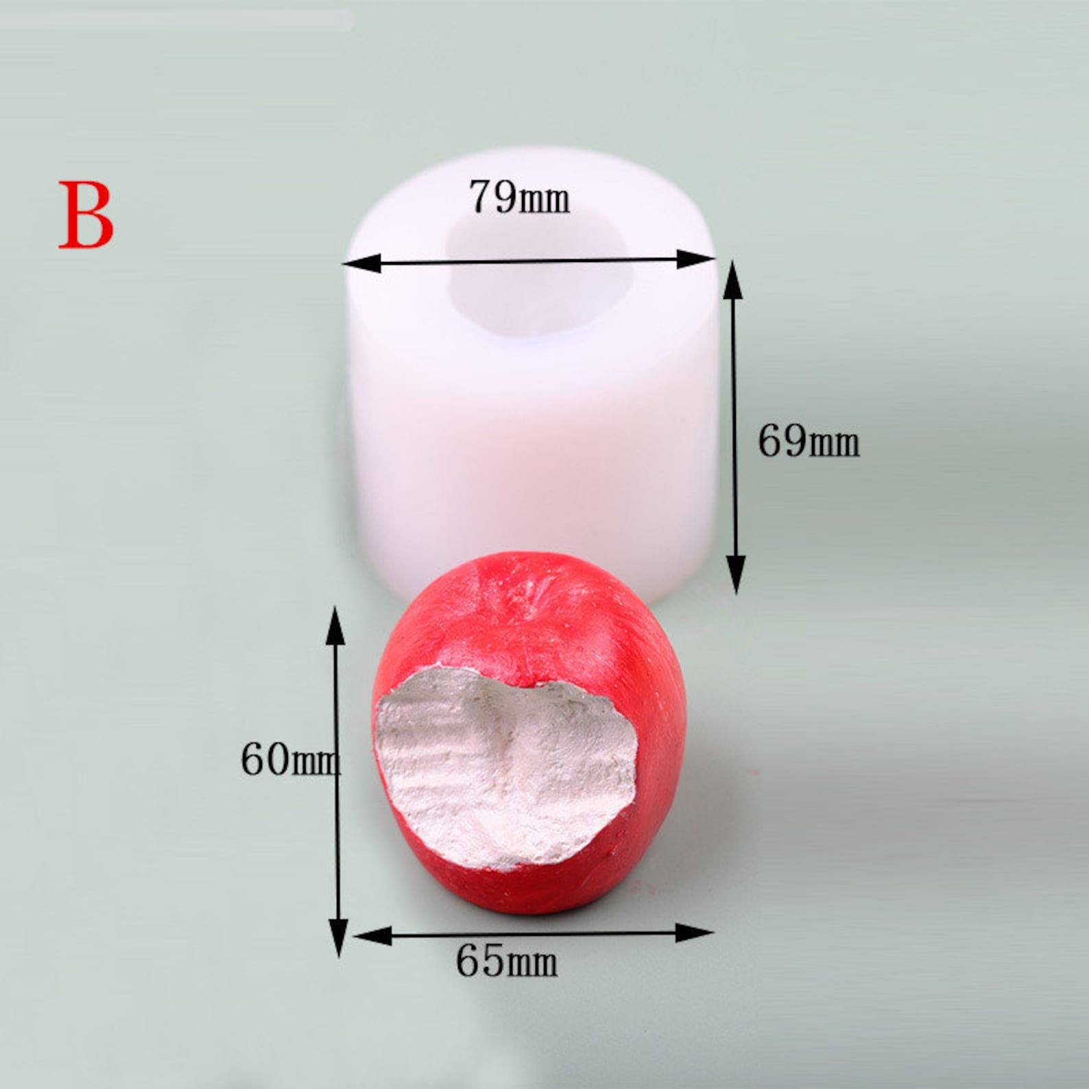 2 Styles Apple Silicone Mold-fruit Apple Candle Mold-christmas Apple ...