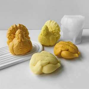 Turkey Fondant Silicone Mold-whole Roast Turkey Candle Mold-roast ...