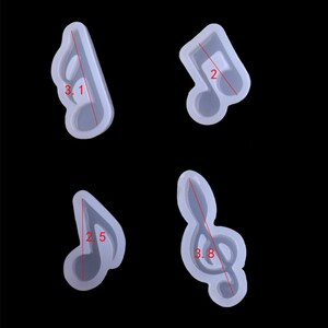 4pcs Music Note Silicone Mold-music Notes Resin Mold-music Symbols Mold ...