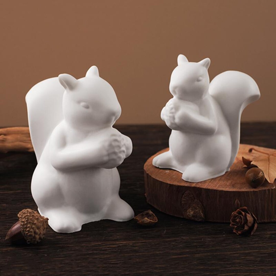3D Squirrel Silicone Mold-cute Squirrel Resin Mold-animal Squirrel ...