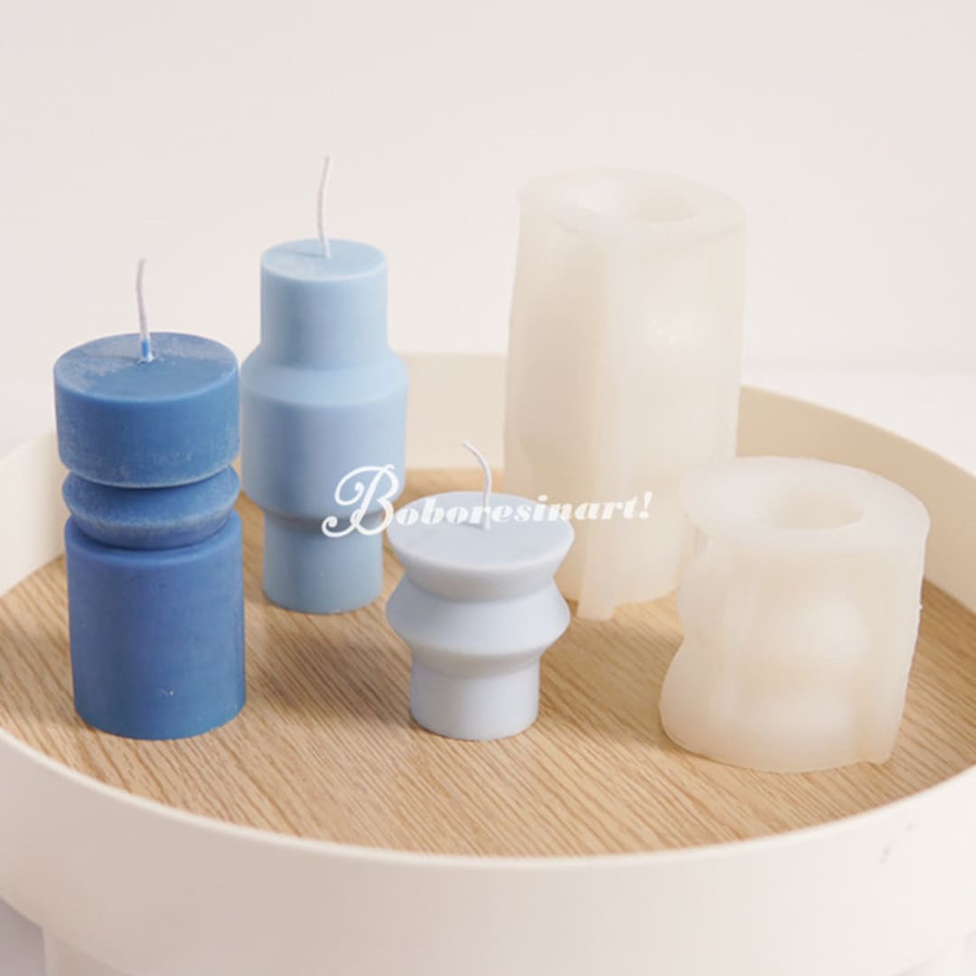 Irregular Cylinder Candle Mold-cylinder Candle Silicone Mold-pillar ...