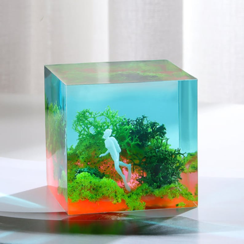 3D Miniature Scuba Diver Resin Filler-craft Resin Filling Model ...