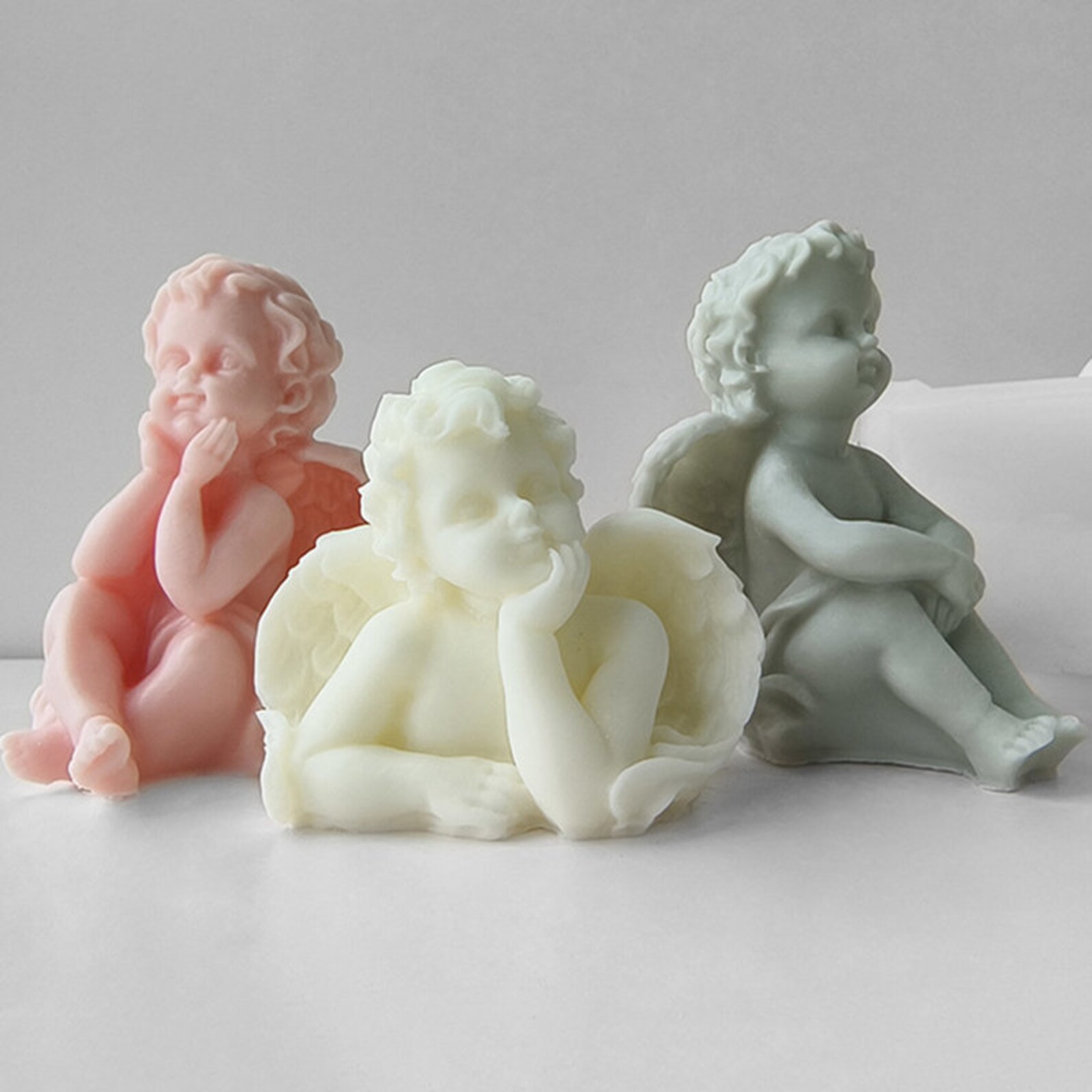 3D Angel Candle Silicone Mold-large Angel Candle Mold-angel Boy Candle ...