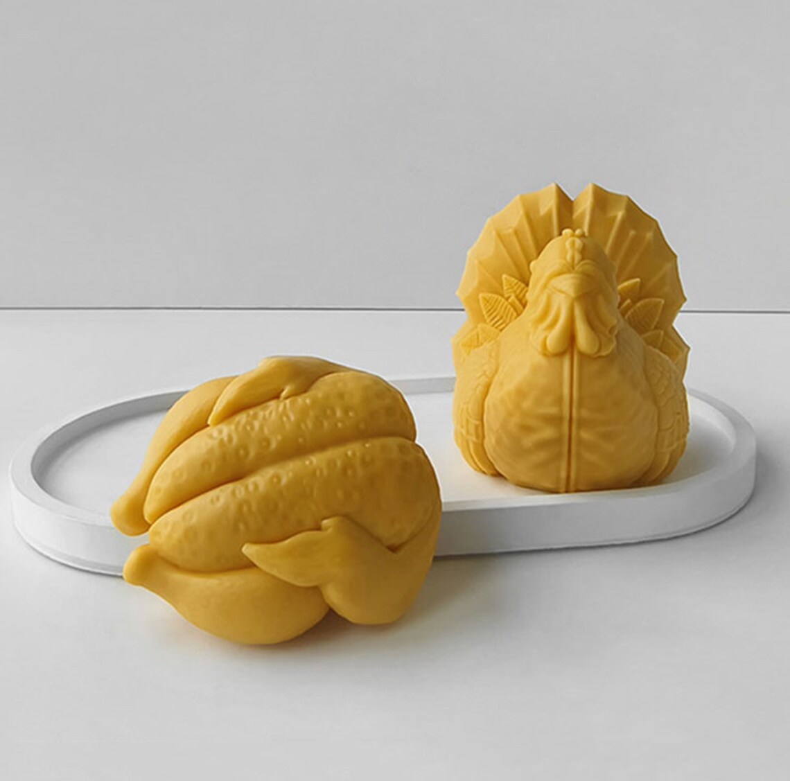 Turkey Fondant Silicone Mold-whole Roast Turkey Candle Mold-roast ...