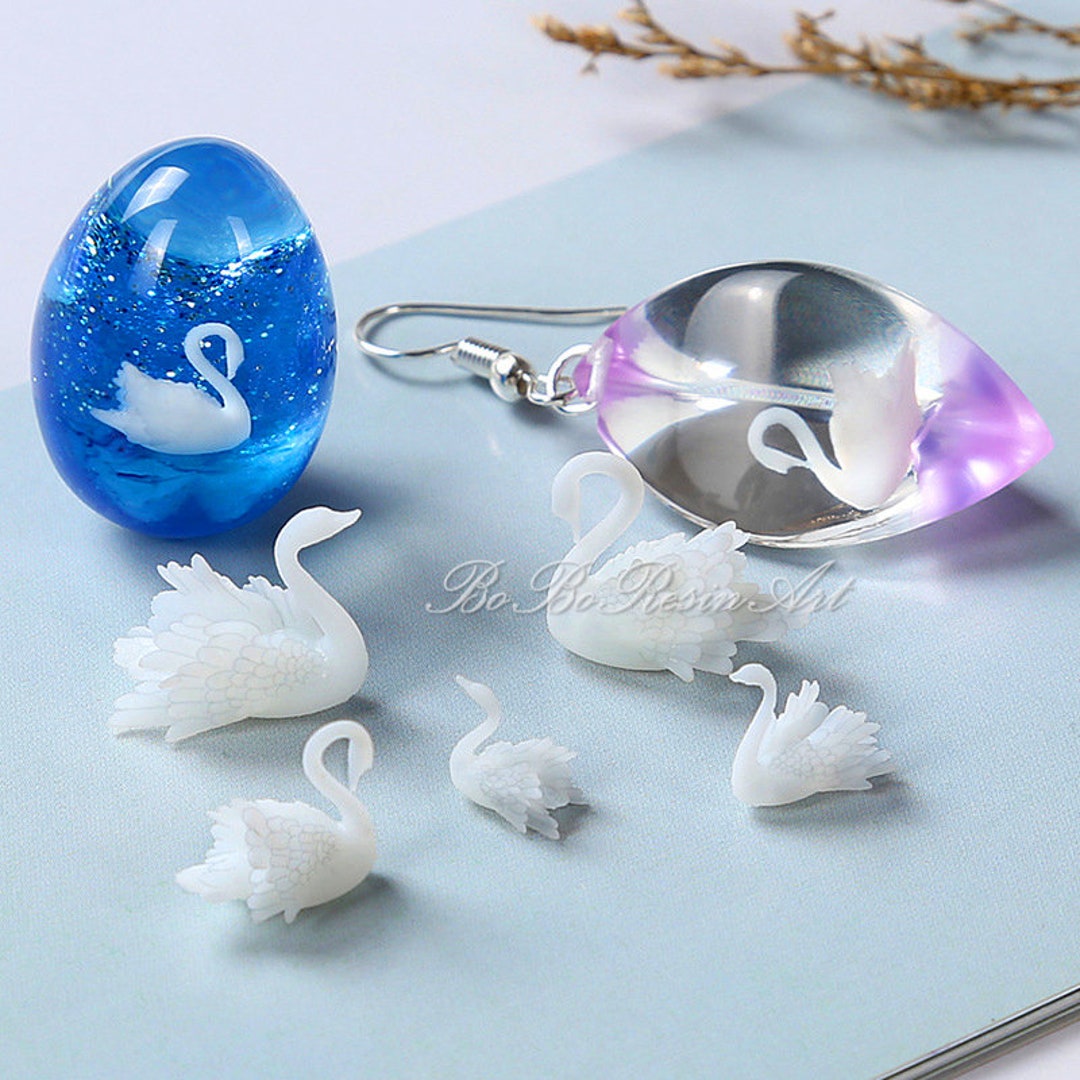 3D Miniature Swan Resin Filler-craft Resin Filling Model-silicone Mold ...