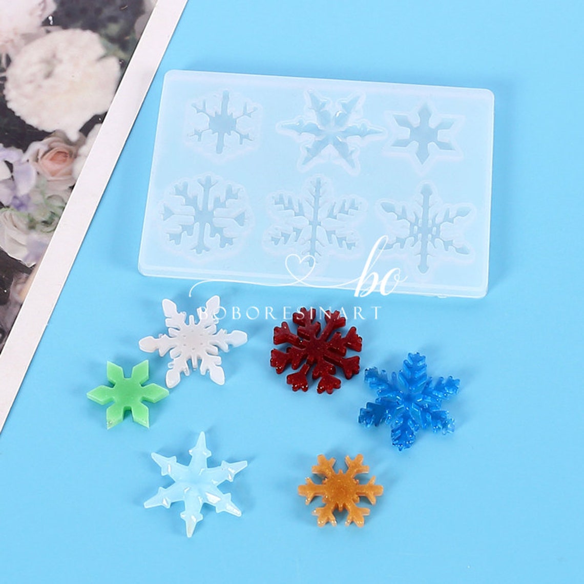 Christmas Snowflake Mold-snowflake Earrings Resin Mold-crystal - Etsy