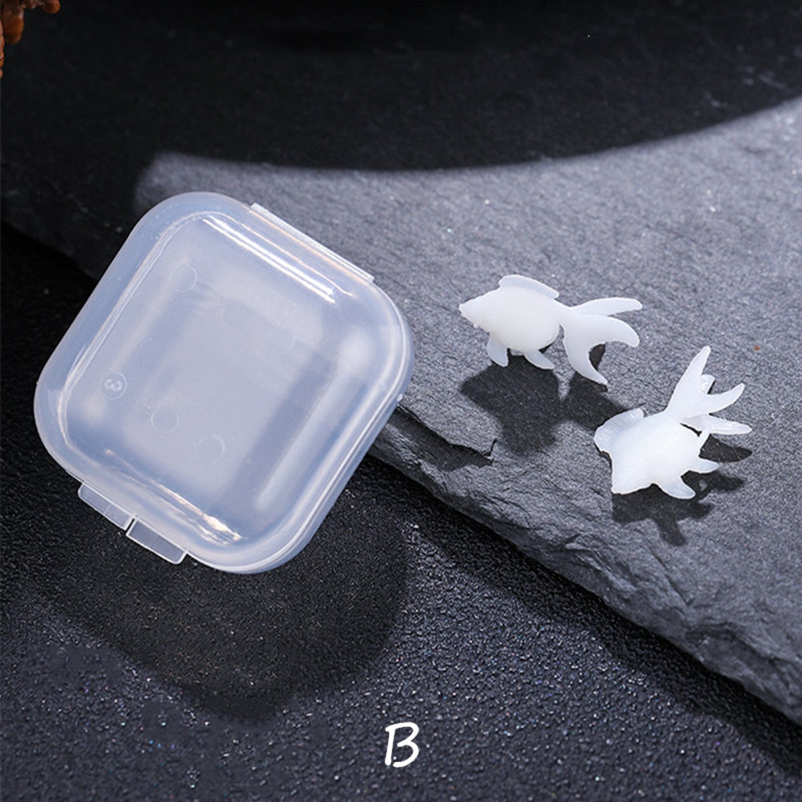 3D Miniature Goldfish Flower Resin Filler-craft Resin Filling Model ...