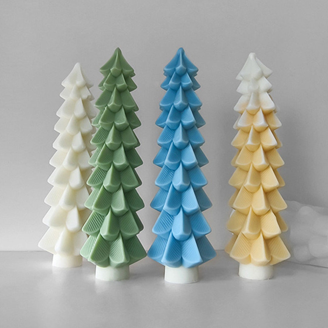 Long Candle Silicone Mold-christmas Tree Candle Mold-christmas Pillar ...